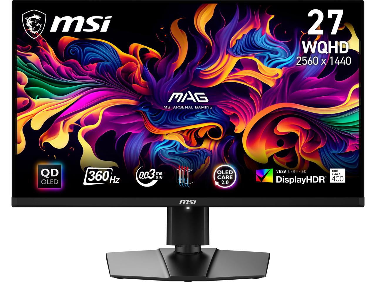 MSI MAG 271QPX QD-OLED, 27' OLED Gamer Monitor, 2560x1440 QHD, 0.03ms ...