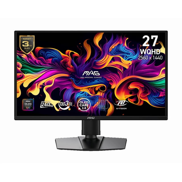 MSI MAG 272QP QD-OLED X24 26.5" WQHD (2560 x 1440) Flat Gaming QD-OLED ...