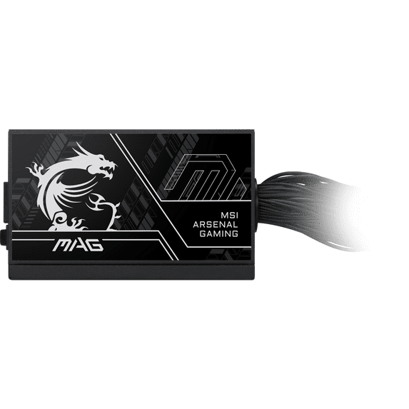 MSI MAG A650BN PCIE5, Non-Modular Compact Gaming 650W Power Supply, 80 ...