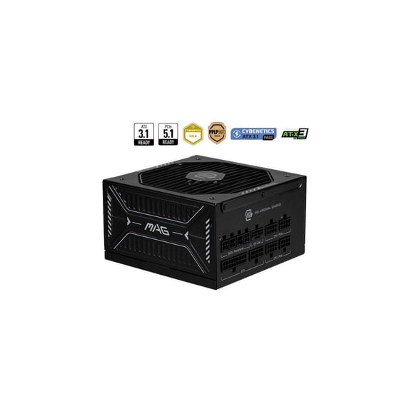 MSI MAG A850GLS PCIE5, Fully Modular Compact Gaming 850W Power Supply ...