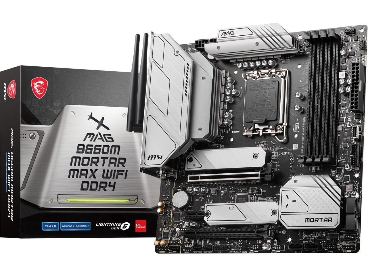 Restored MSI MAG B660M MORTAR MAX WIFI DDR4 LGA 1700 Intel B660 Micro ...
