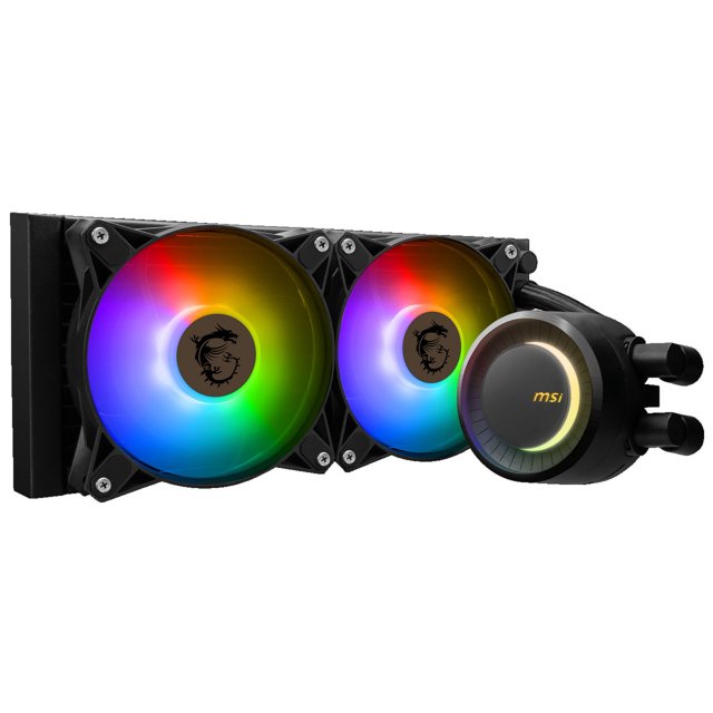MSI MAG CoreLiquid E240 Black - AIO ARGB CPU Liquid Cooler - Rotating Cap Design - 240mm ...