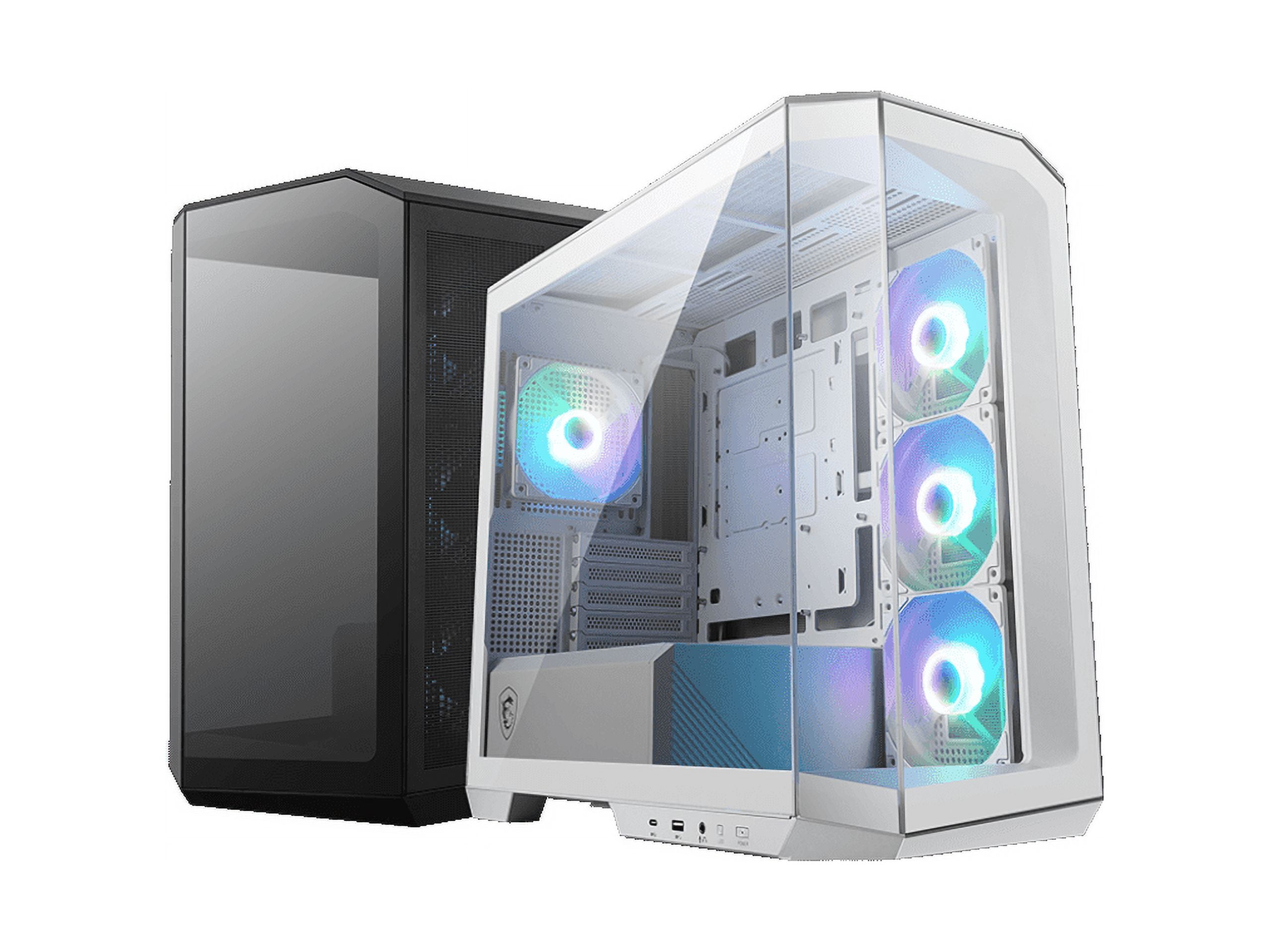 MSI MAG PANO M100R PZ White Micro-ATX PC Case - Supports Back-Connect ...