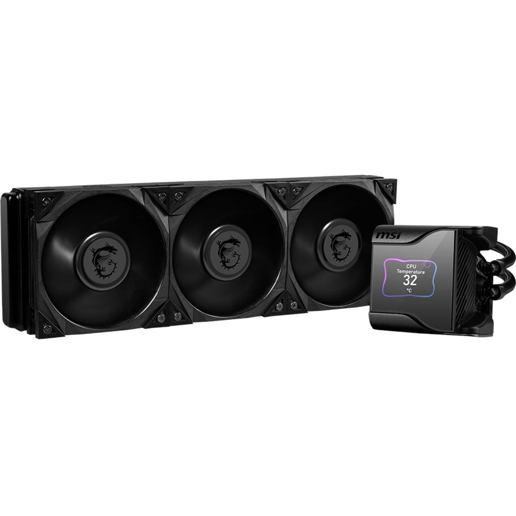 "MSI MEG S360 AIO Liquid CPU Cooler, 2.4"" Display, 360mm Radiator ...