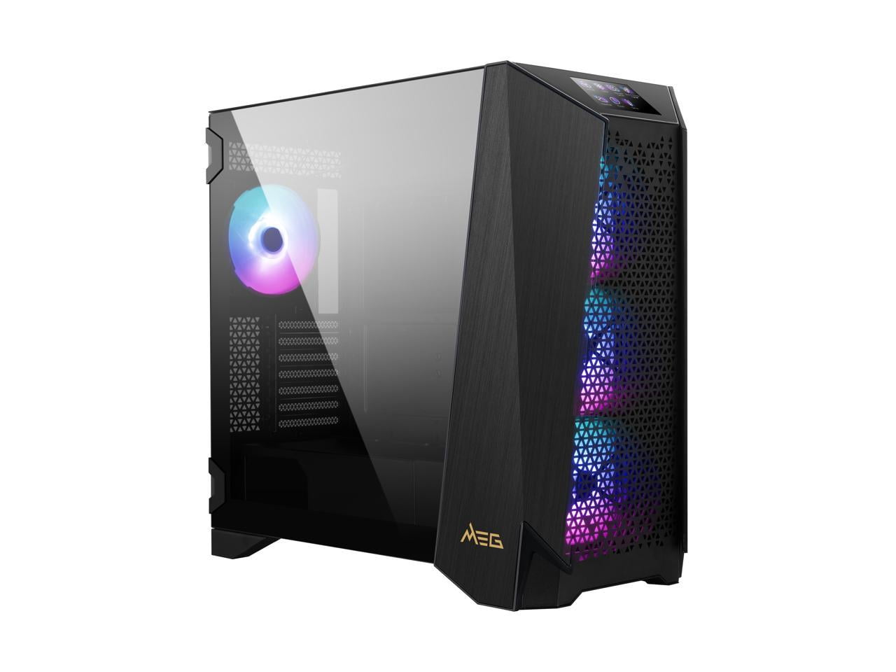 "MSI MEG PROSPECT 700R ATX Mid Tower Case - Black Steel/Tempered Glass ...