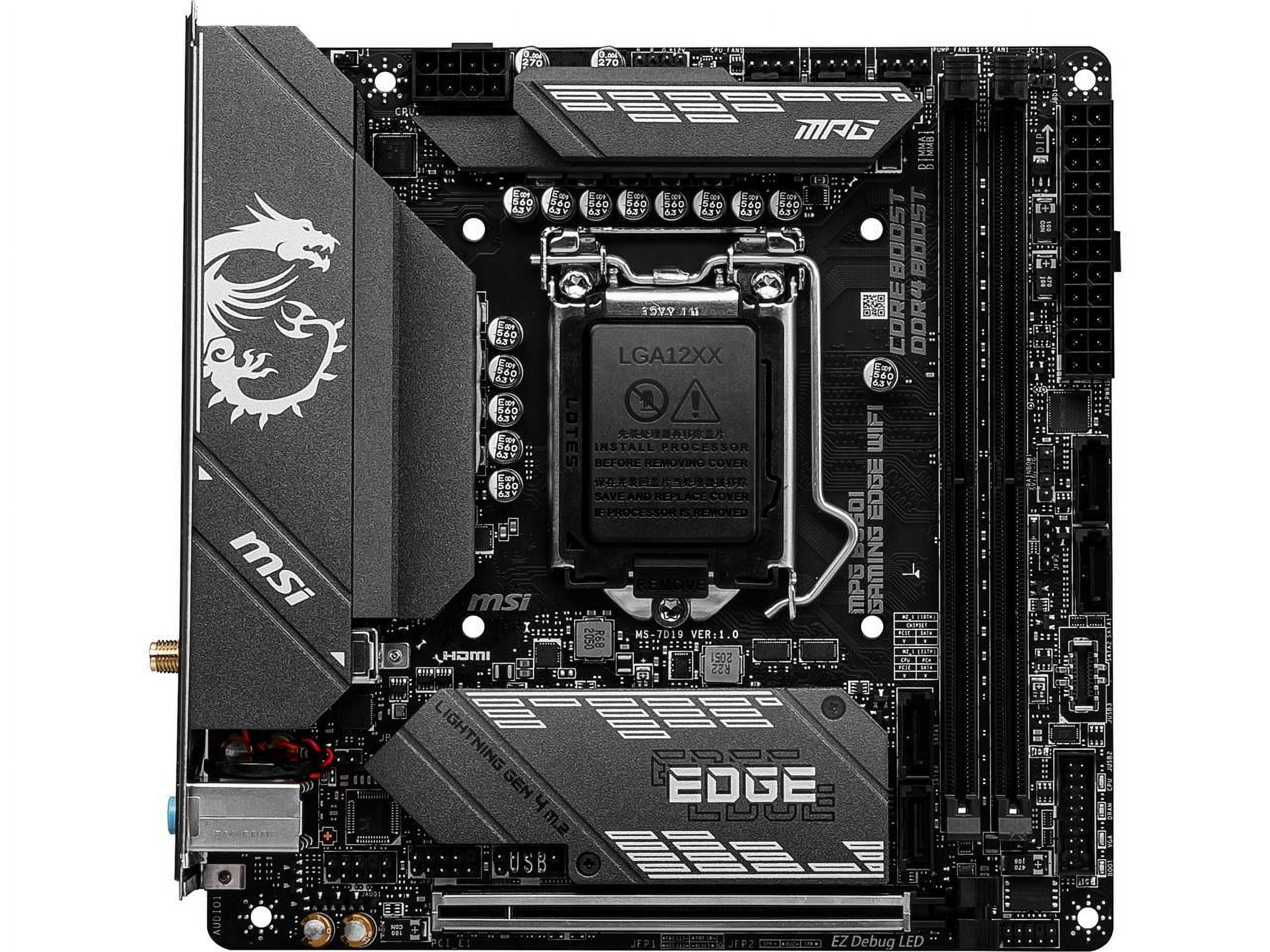 MSI MPG B560I GAMING EDGE WIFI Desktop Motherboard, Intel B560 Chipset ...
