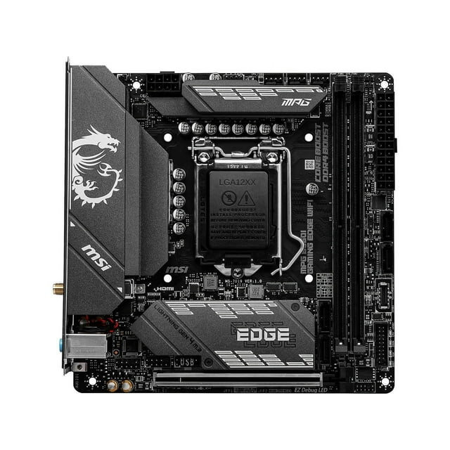 MSI MPG B560I GAMING EDGE WIFI LGA 1200 Intel B560 SATA 6Gb/s Mini ITX ...