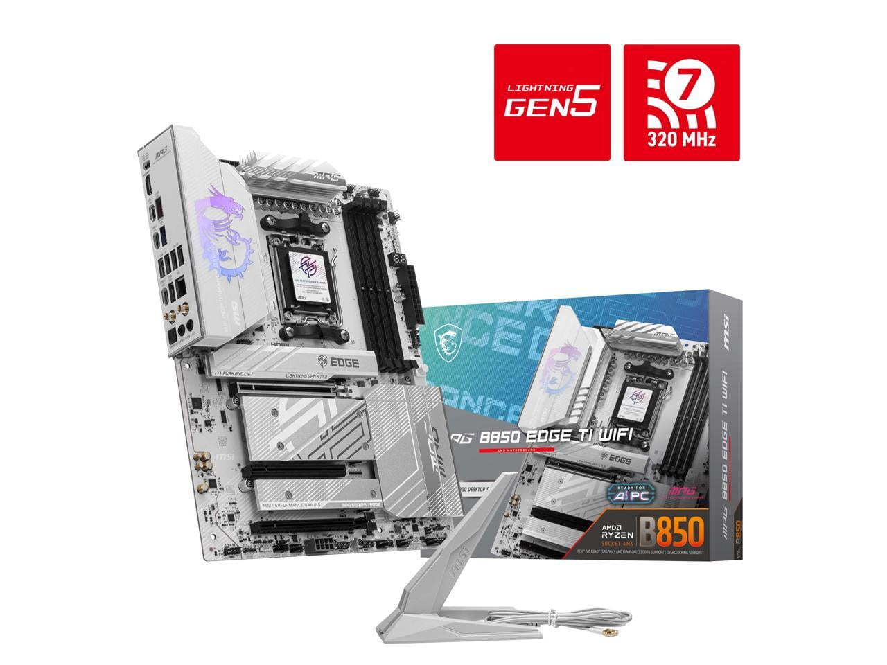 MSI MPG B850 EDGE TI WIFI AM5 AMD B850 SATA 6Gb/s 5G Network Wi-Fi 7 ...