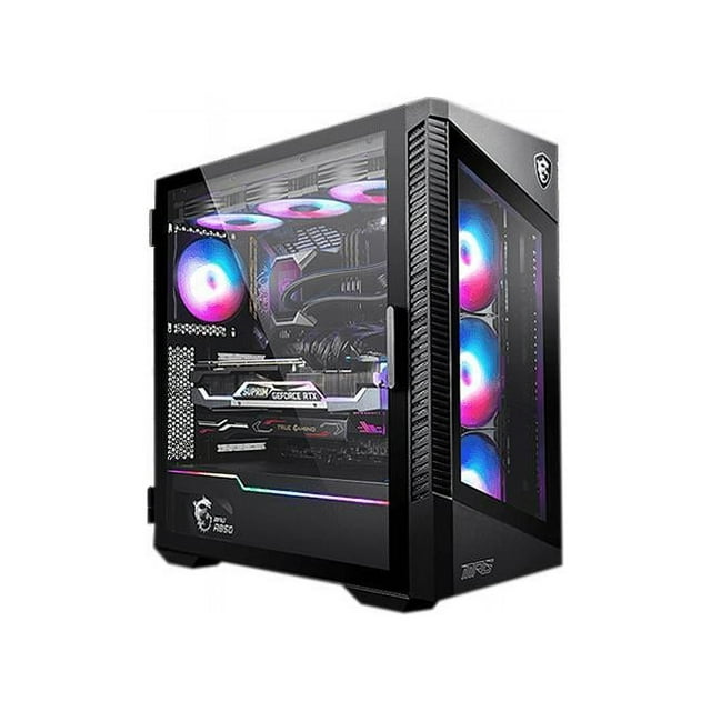 MSI MPG VELOX 100R ATX Mid Tower Case, Black Steel/Glass, USB 3.2 ...