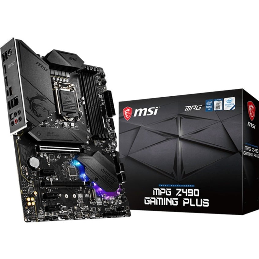 MSI MPG Z490 GAMING PLUS Desktop Motherboard, Intel Z490 Chipset ...
