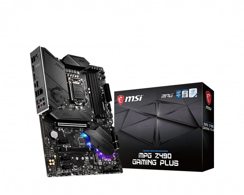 MSI MPG Z490 GAMING PLUS Desktop Motherboard, Intel Z490 Chipset ...