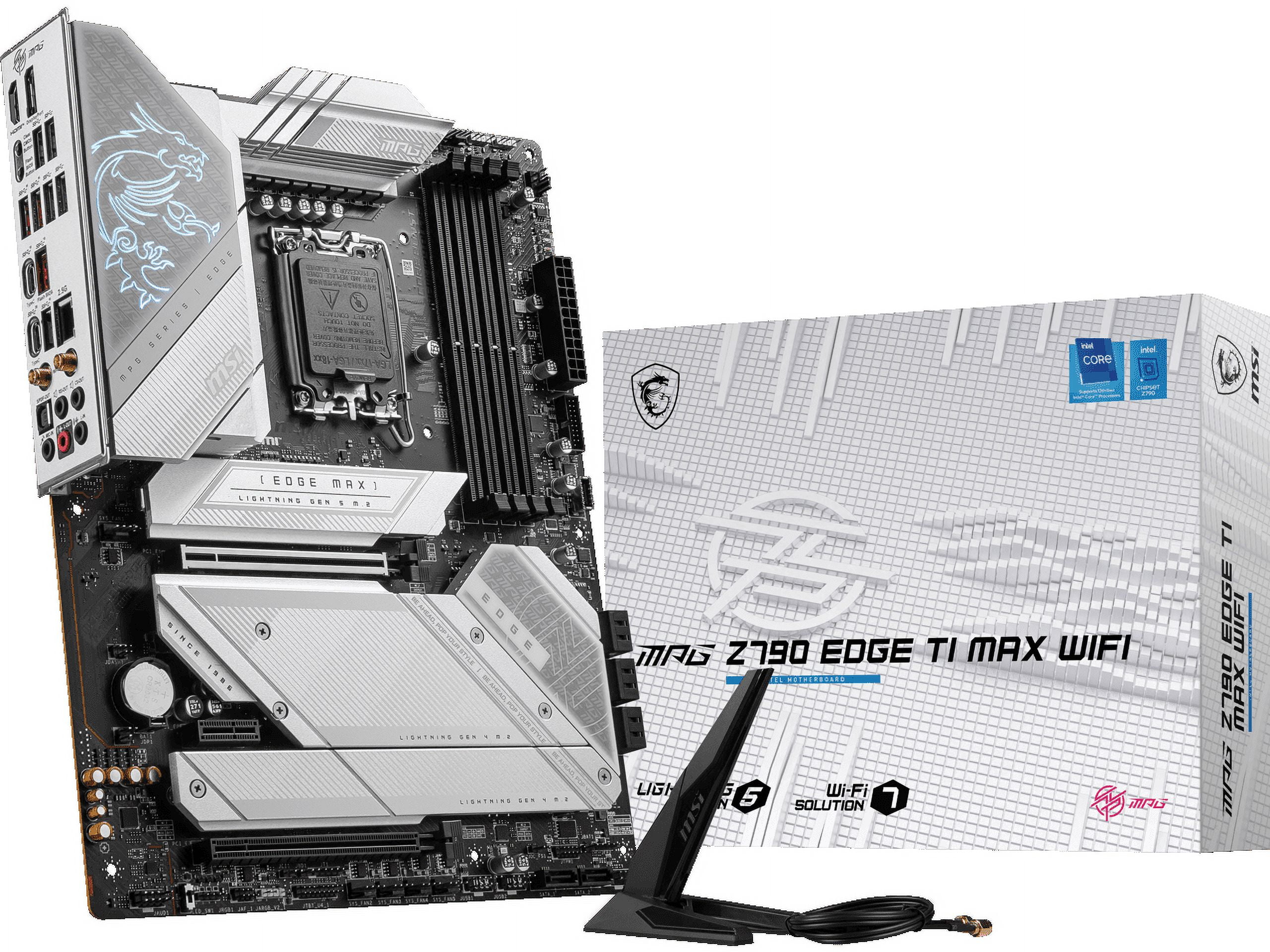 MSI MPG Z790 EDGE TI MAX WIFI LGA 1700 DDR5 ATX Motherboard, 2x PCI-E x16, Wi-Fi 7, 2.5Gbps LAN ...