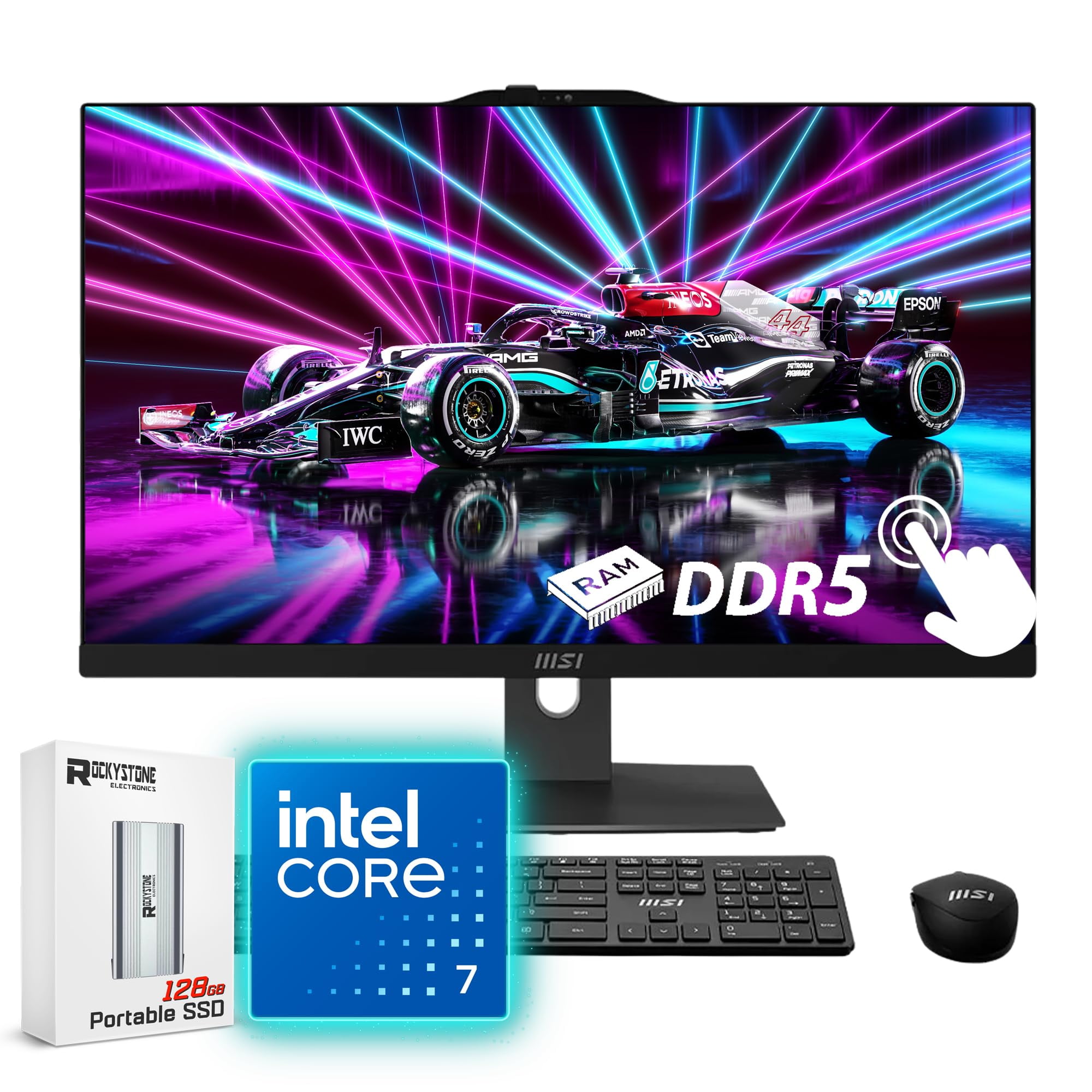 MSI Modern All-In-One Desktop, 23.8 FHD Touchscreen, Intel Core 7 150U(>i7-1335U, 5.40 GHz ...