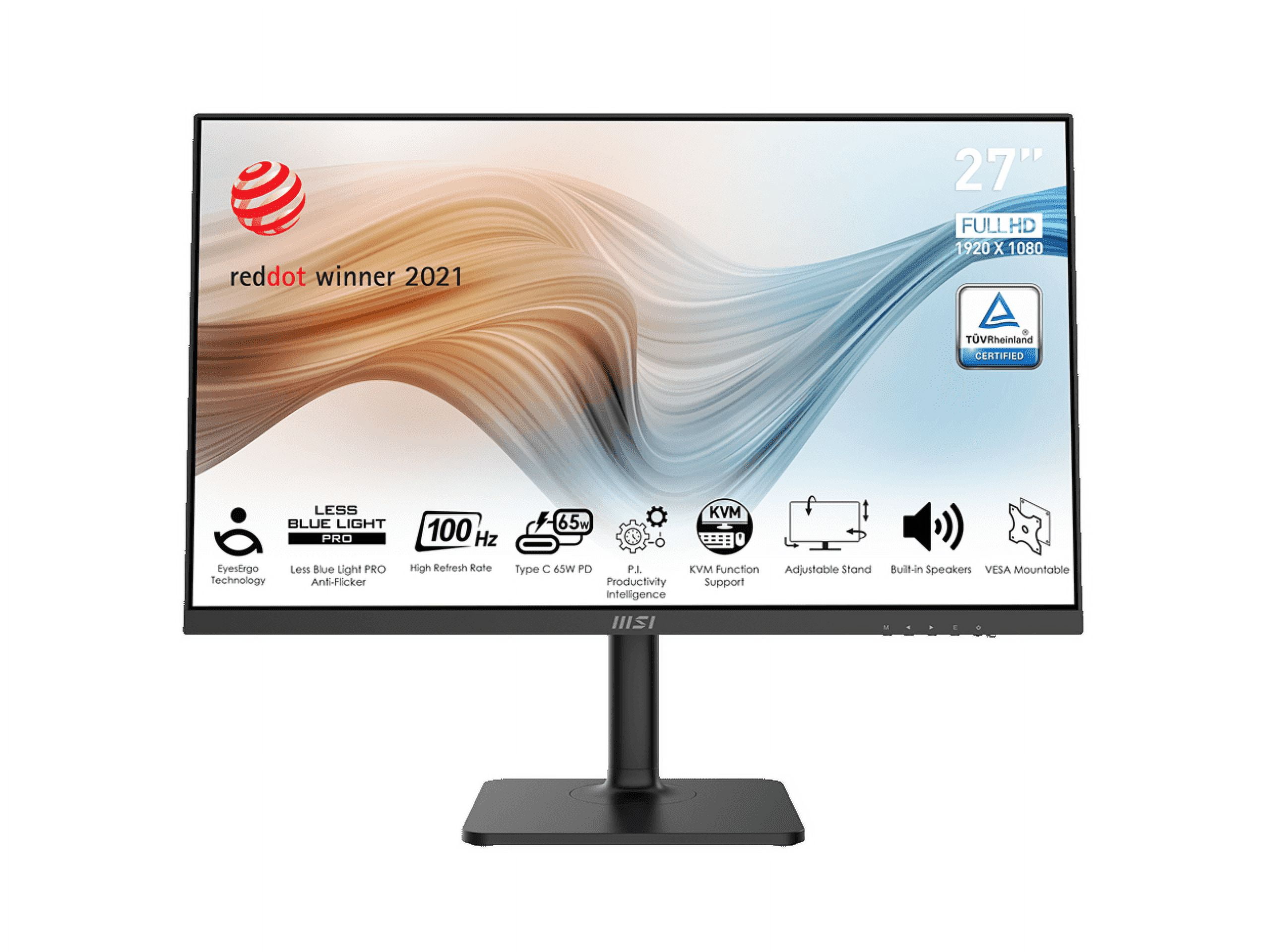 MSI Modern MD272XP 27" IPS 1920 x 1080 (FHD) Computer Monitor, 100 Hz ...