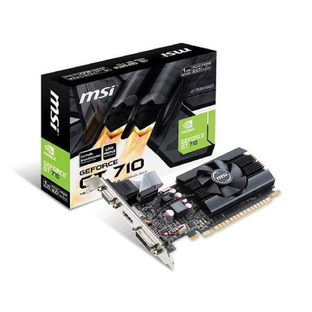 MSI NVIDIA GeForce GT 710 1GB GDDR5 VGA/DVI/HDMI Low Profile PCI ...