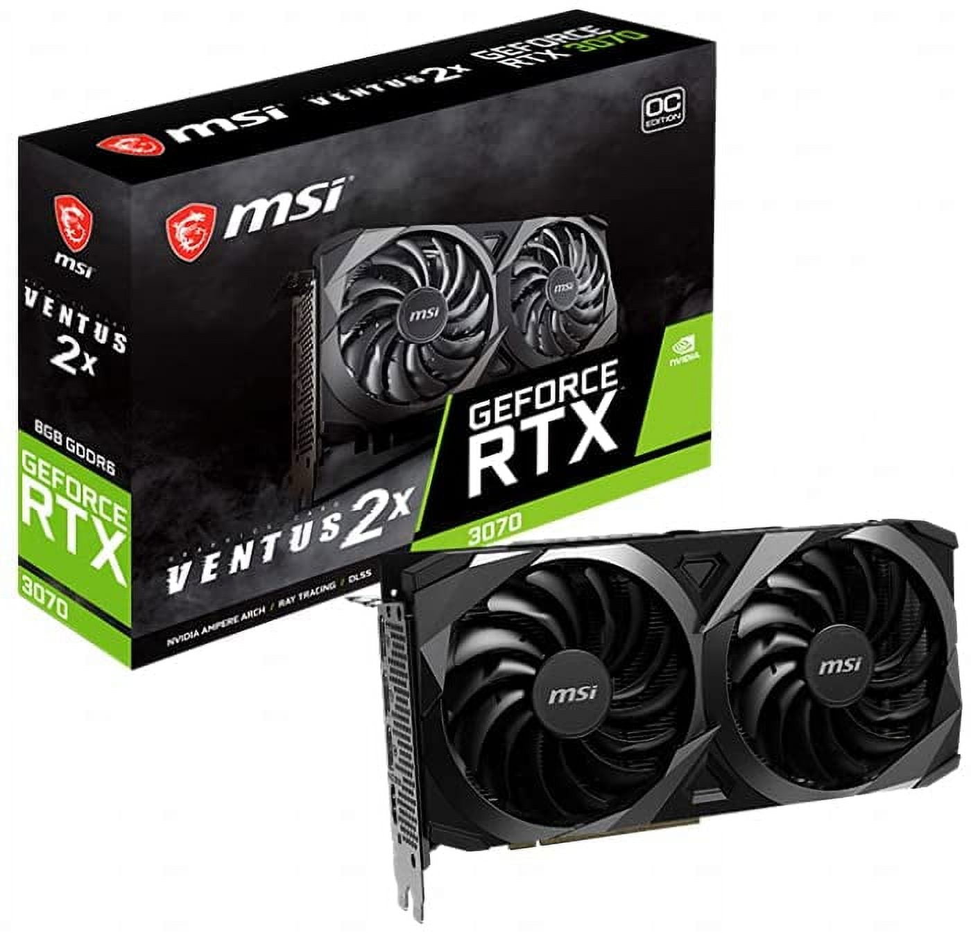MSI NVIDIA GeForce RTX 3070 Gaming GPU - 8GB GDDR6, 1.76GHz Core, 256 ...