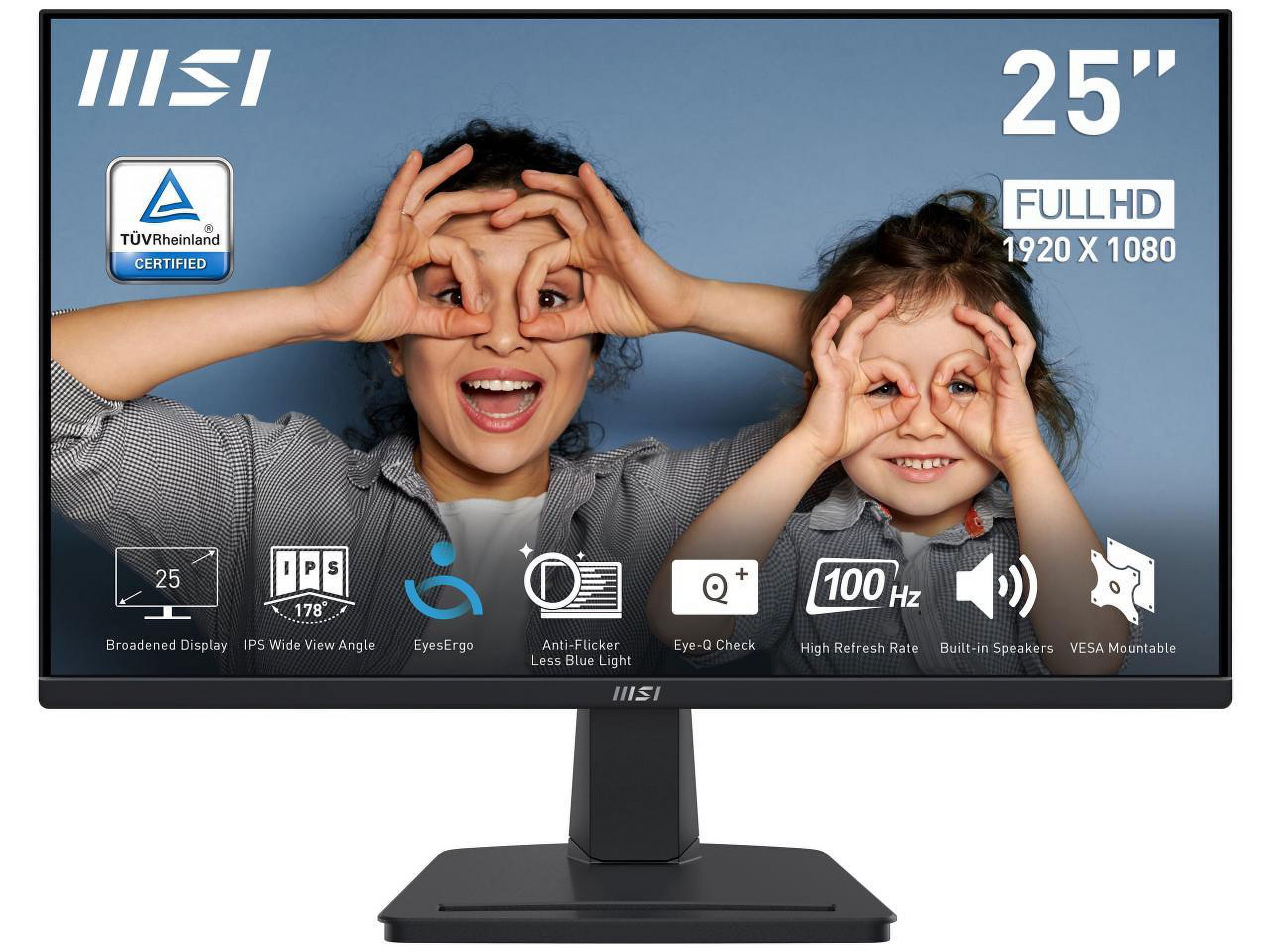 MSI PRO MP251 25" 16:9 IPS Monitor, 100Hz 1ms, 1920 x 1080 (FHD ...