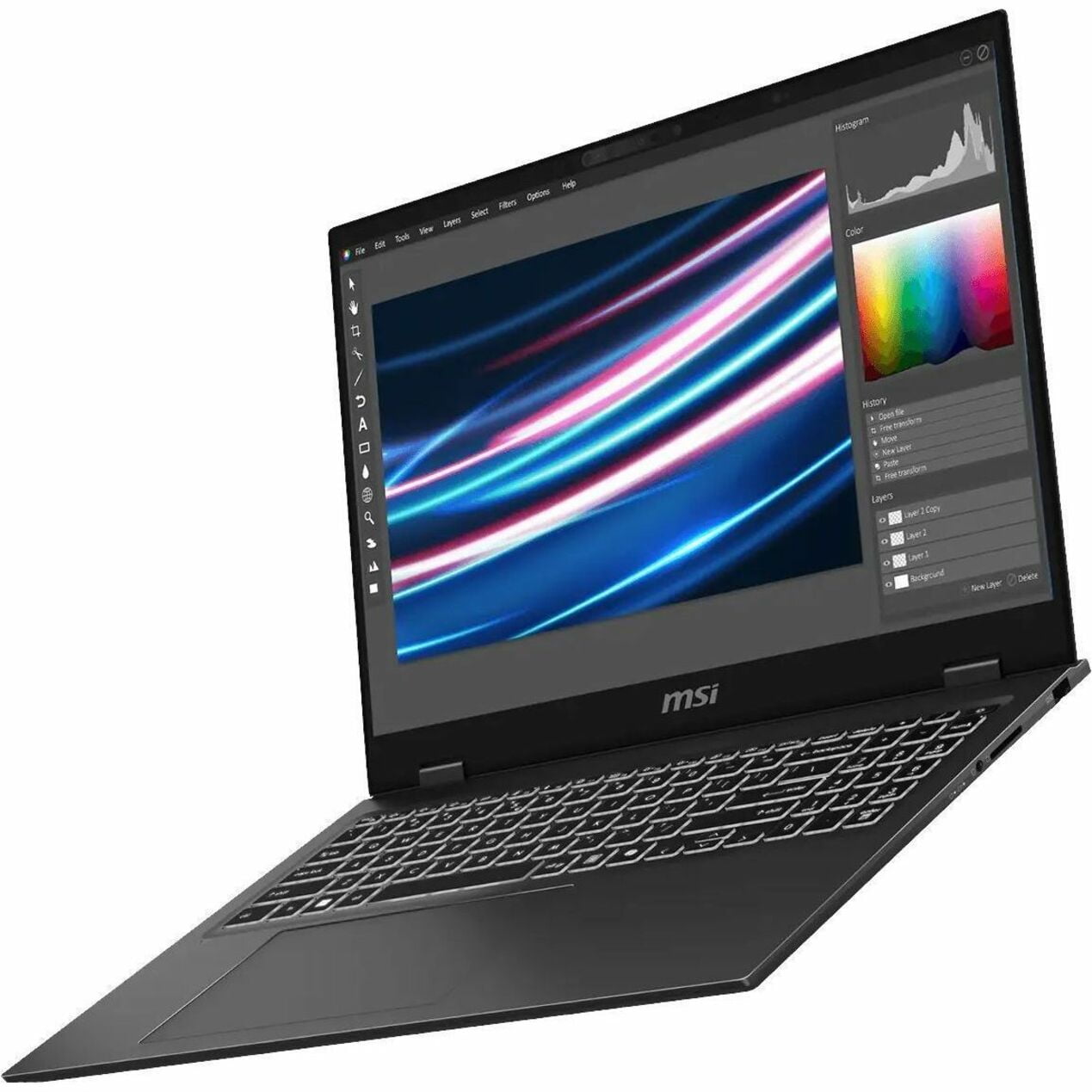MSI Prestige 16 AI Studio B1VGG-090US - 180-degree hinge design - Intel ...