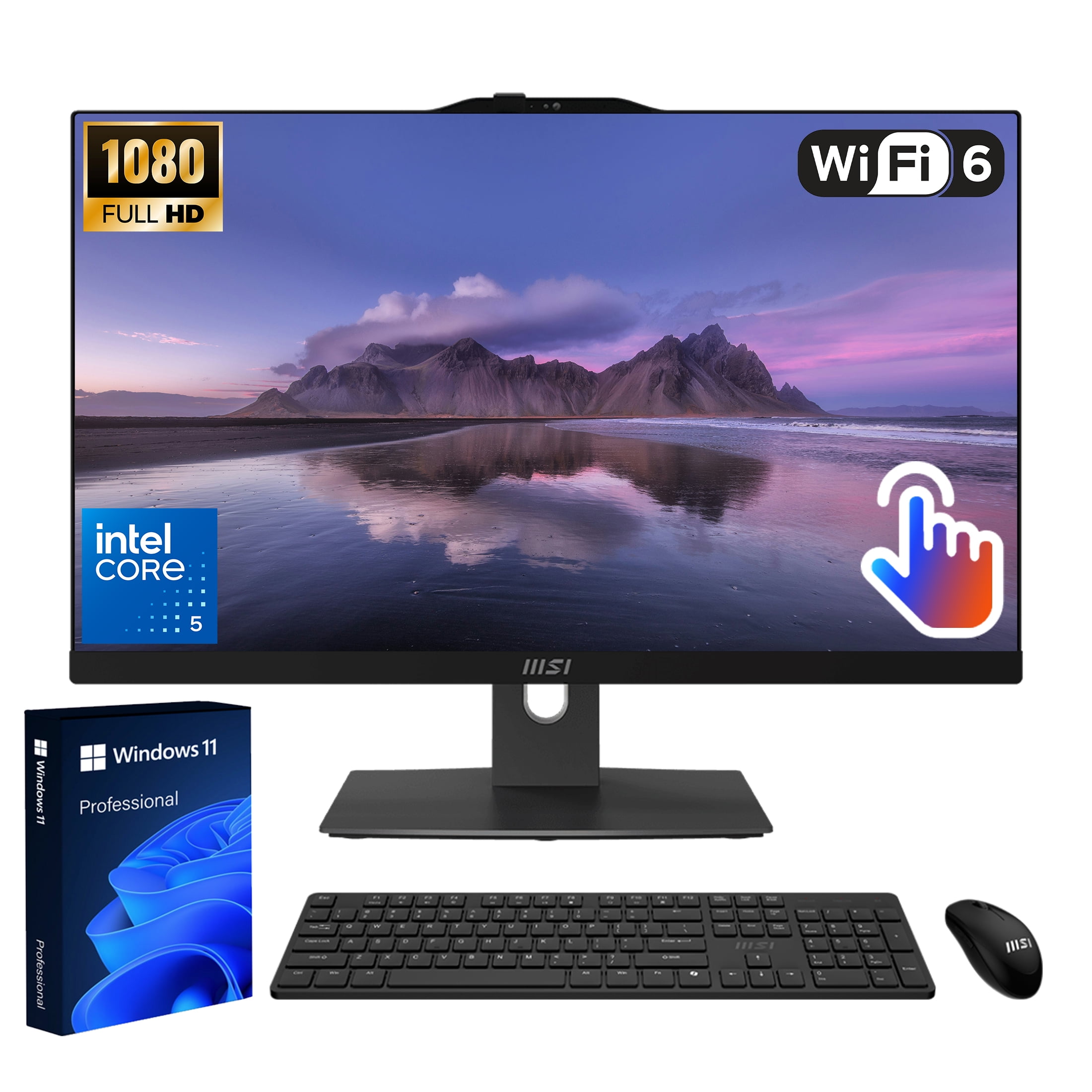 MSI Pro Modern 23.8" FHD AIO Windows 11 Desktop, Touchscreen, Intel Core 5 120U, 64GB RAM, 1TB ...