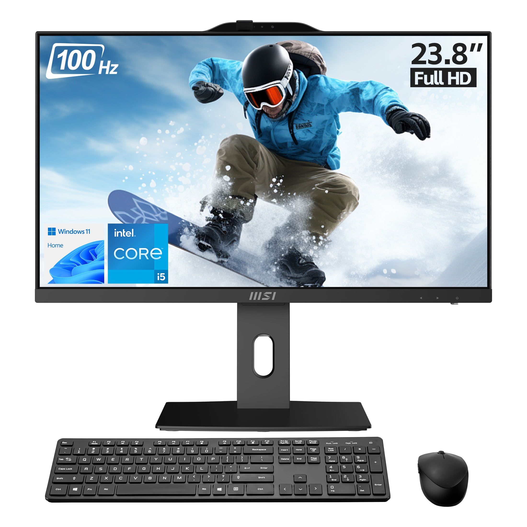 MSI Pro Newest 24" i5 All-in-One Desktop , 23.8" FHD, Intel i5-14400 ...