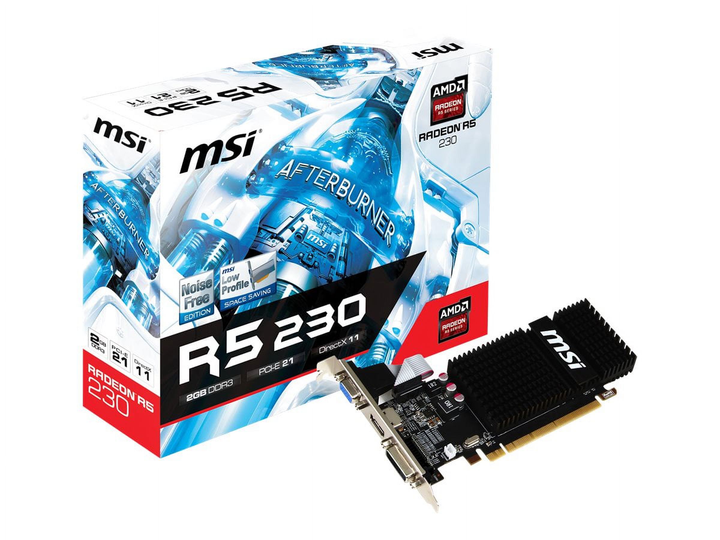 MSI R5 230 2GD3H LP - Graphics card - Radeon R5 230 - 2 GB GDDR3 - PCIe ...