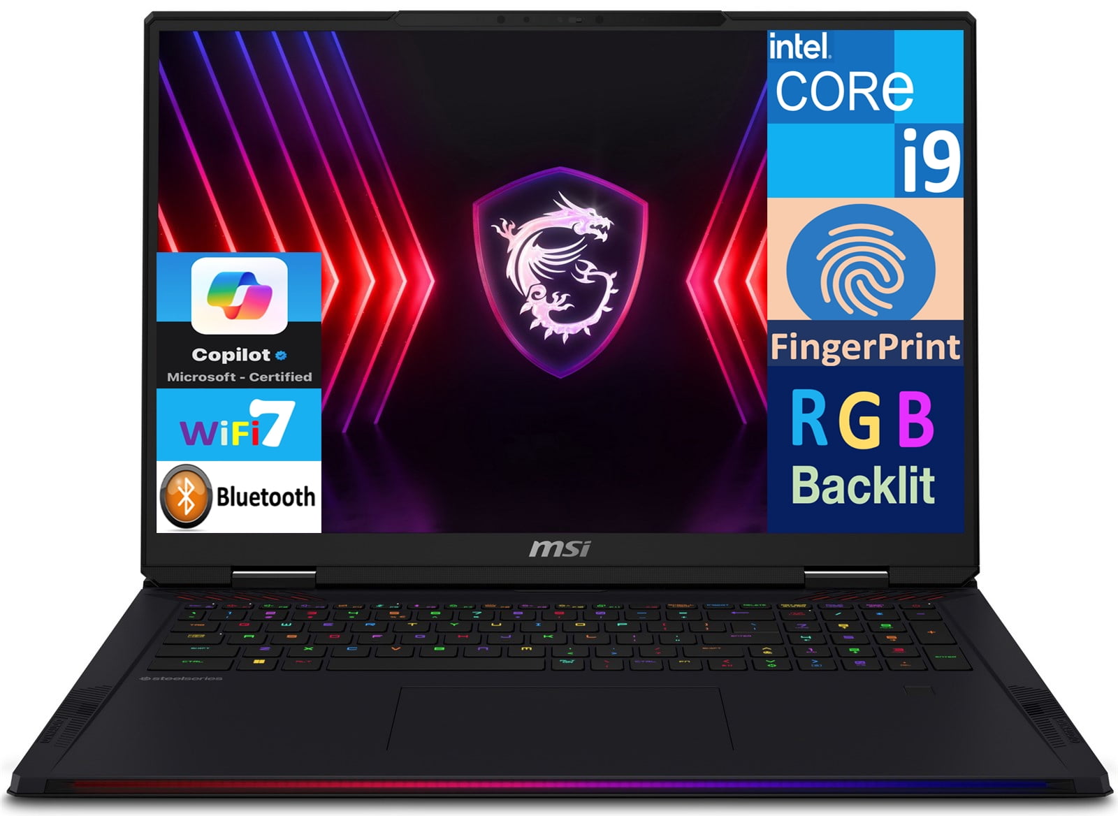 MSI Raider 18 HX Gaming Laptop 18in 120Hz Mini LED 4K Display (Intel i9-14900HX, GeForce RTX ...