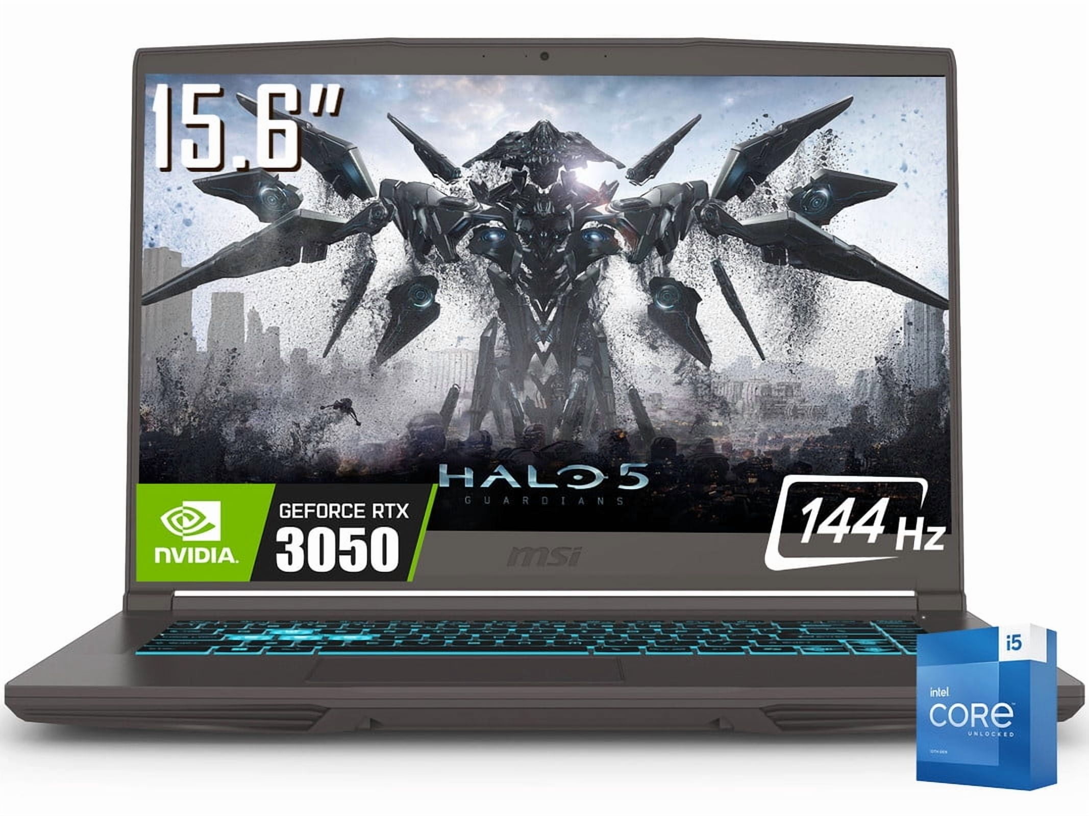 MSI THIN 15 15.6" Gaming Laptop, 1920 x 1080 FHD 144Hz IPS LCD Display ...