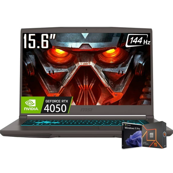 MSI THIN A15 15.6" Gaming Laptop, 1920 x 1080 FHD 144Hz IPS LCD Display ...