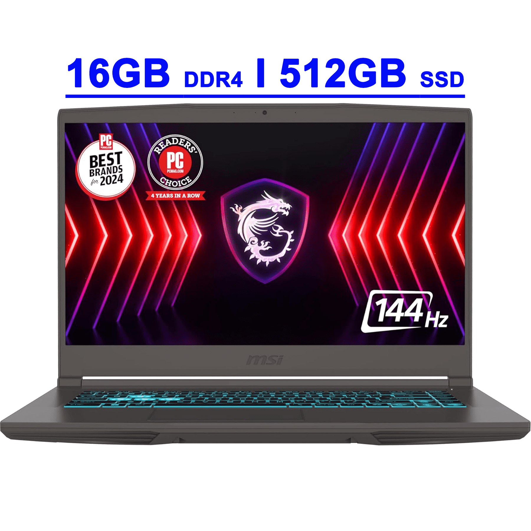 MSI Thin 15 Premium Gaming Laptop 15.6" FHD IPS 144Hz Intel 8-core i5 ...