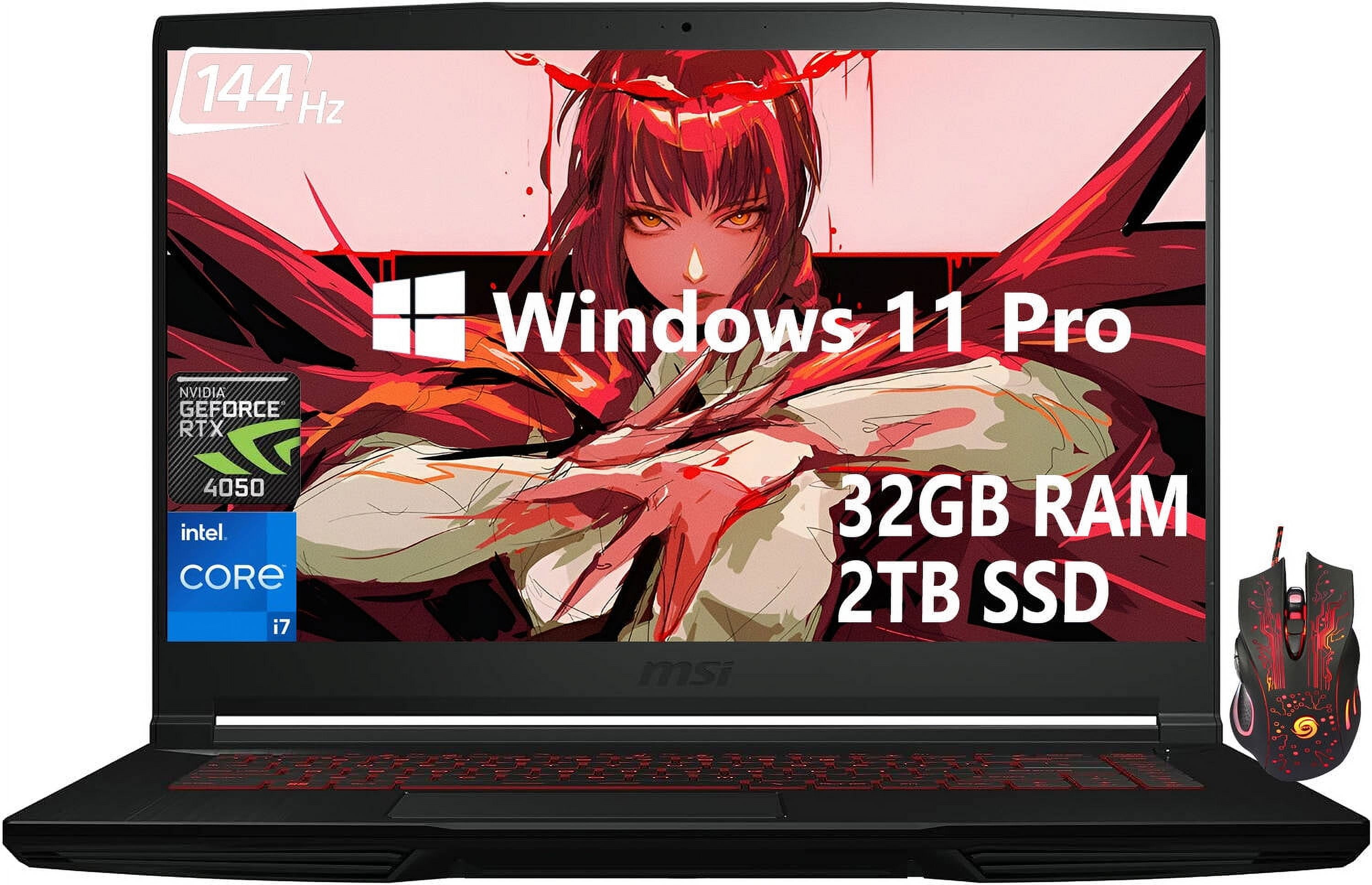 MSI Thin GF63 Gaming Laptop, 15.6" FHD, Intel Core i7-12650H, NVIDIA ...