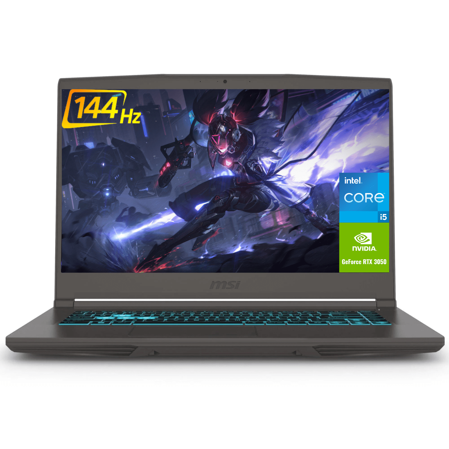 MSI Thin i5 RTX 3050 Gaming Laptop, 15.6 FHD 144Hz, Intel i5-12450H ...