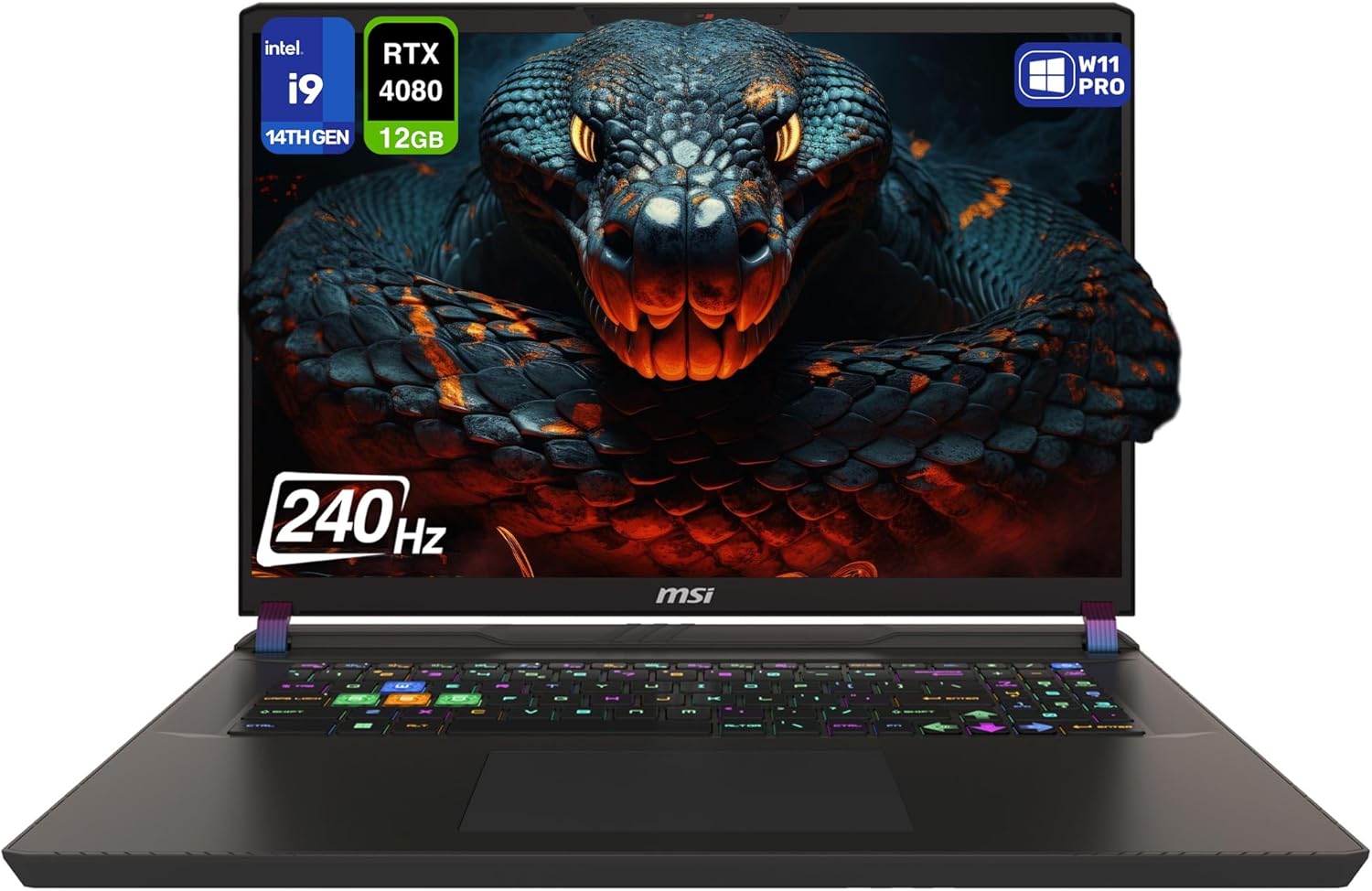MSI Vector 17 HX Gaming Laptop, Intel i9-14900HX, 32 GB DDR5 RAM, 2 TB ...