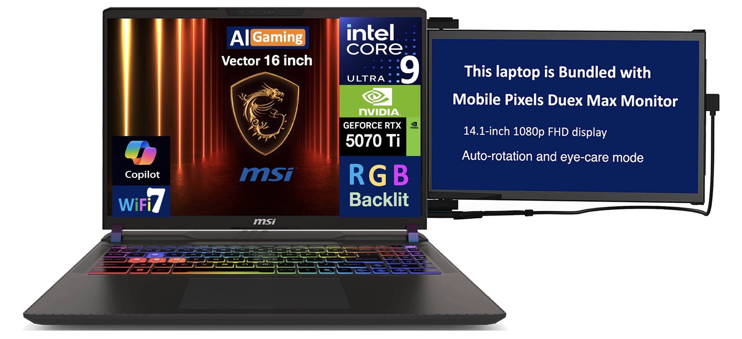 MSI Vector AI Gaming Laptop 16.0in 240Hz WQXGA Display (Intel Ultra 9 ...