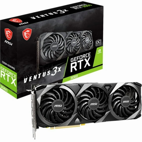 MSI Ventus GeForce RTX 3060 12GB GDDR6 PCI Express 4.0 Video Card RTX 3060 Ventus 3X 12G OC ...