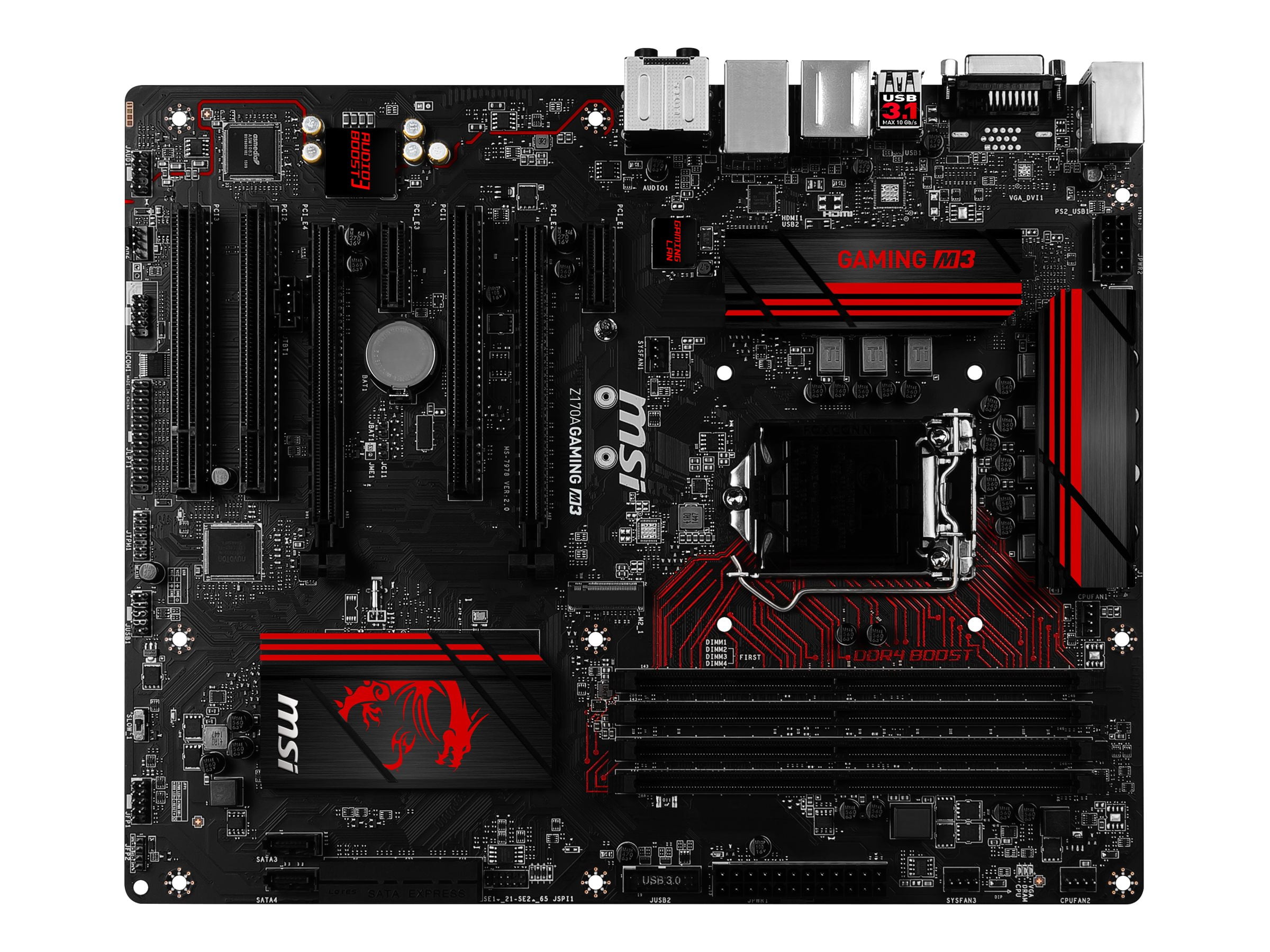 MSI Z170A GAMING M3 - Motherboard - ATX - LGA1151 Socket - Z170 Chipset ...