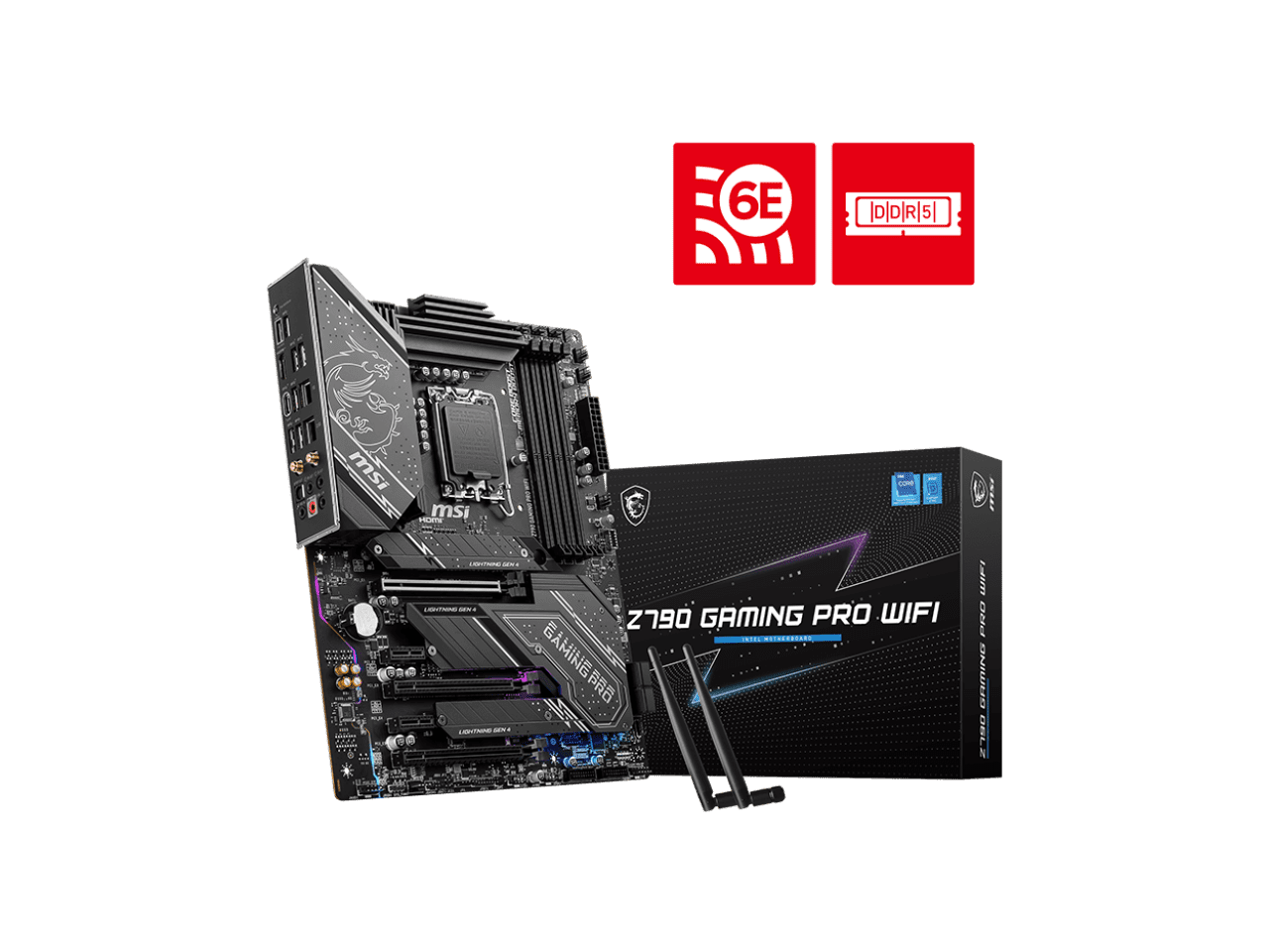 MSI Z790 GAMING PRO WIFI LGA 1700 SATA 6Gb/s DDR5 ATX (280 ...