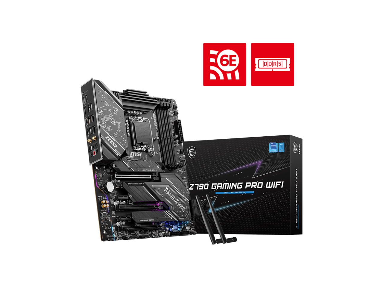 MSI B760M PROJECT ZERO Wi-Fi 6E LGA 1700 Intel B760 SATA 6Gb/s LGA1700 DDR5 Back Connect Design ...