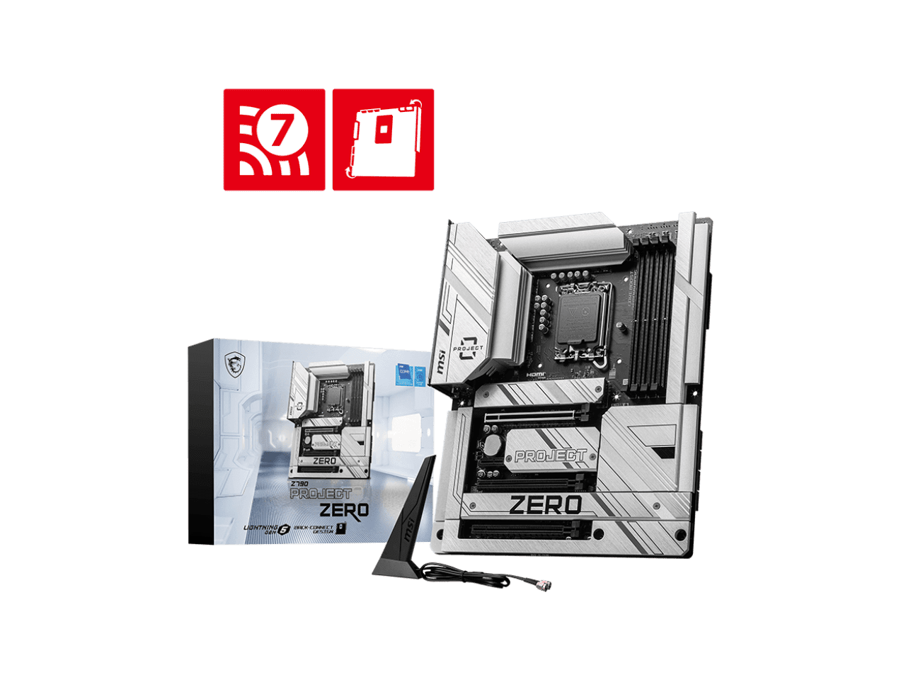 MSI Z790 PROJECT ZERO LGA1700 Wi-Fi 7 DDR5 Back Connect Design ATX ...