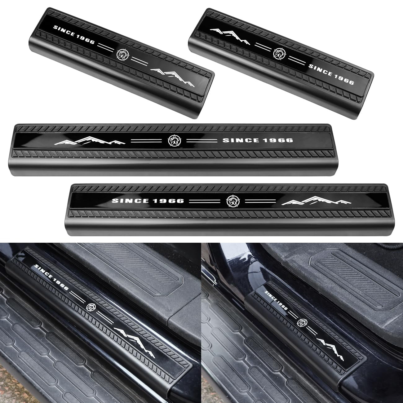 MSIZOY Door Sill Entry Guards Compatible with for Ford Bronco 4 Door ...