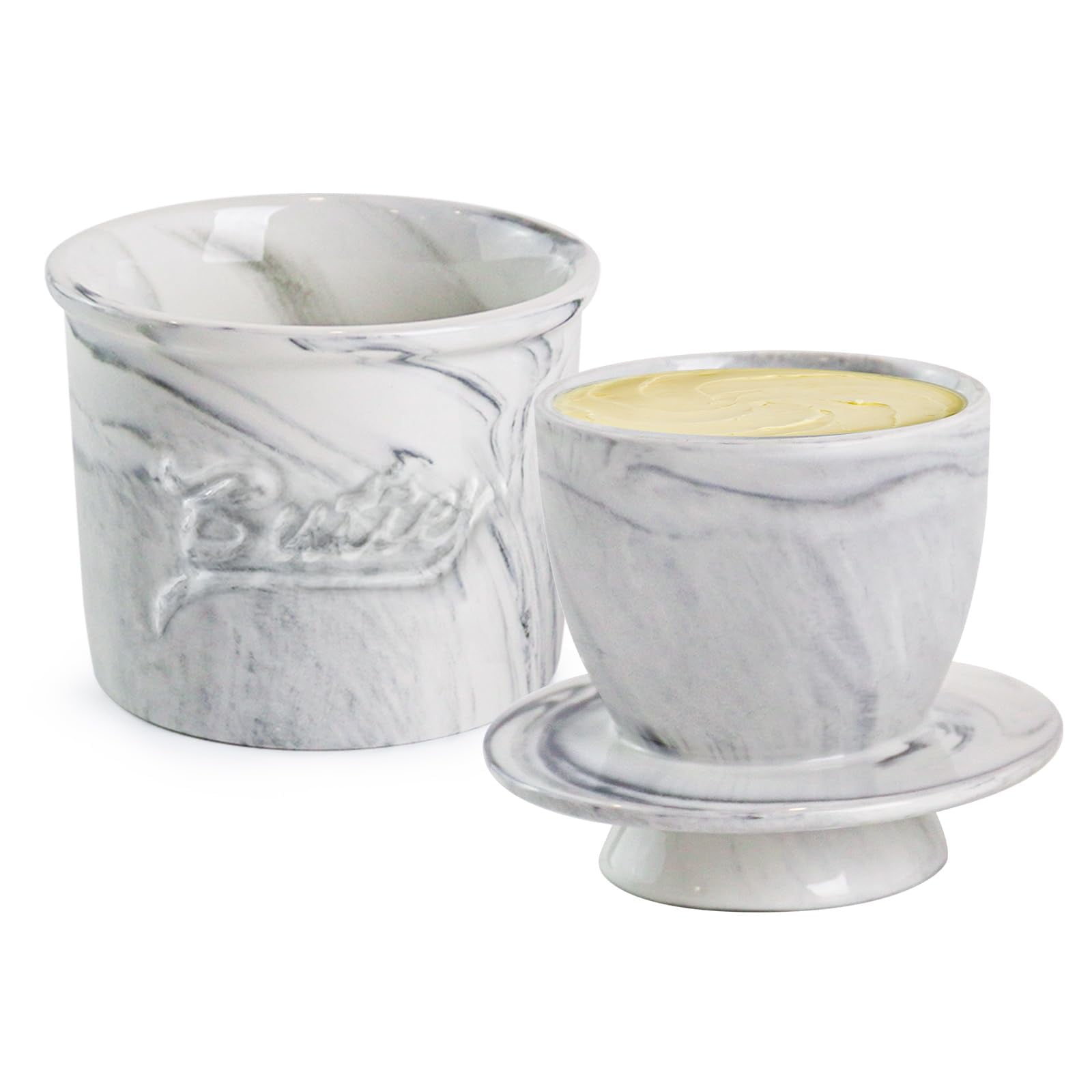MSJGA Butter Crock for Counter with Water, French Butter Keeper for ...