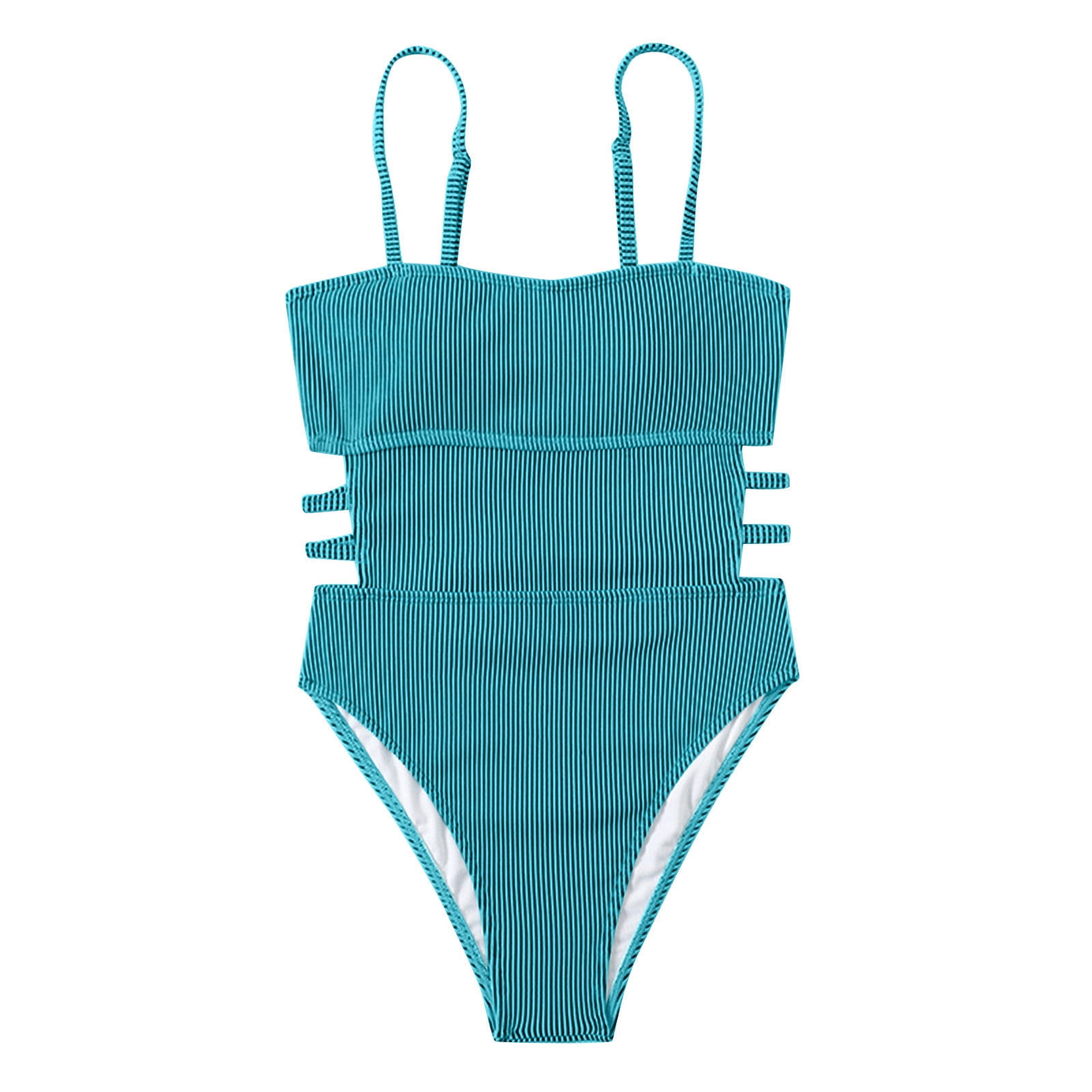 MSJUHEG 1 Piece Swimsuit,High Waist Bathing Suit,Cross Back,High Cut ...