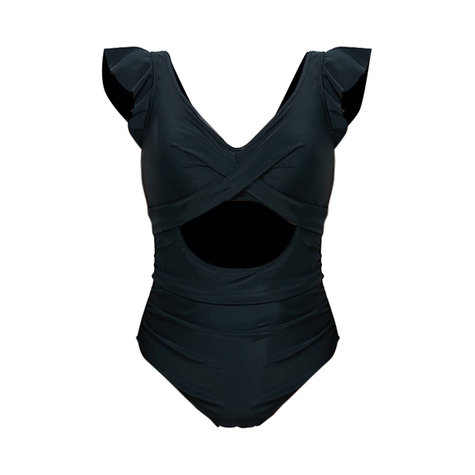 MSJUHEG Bathing Suit Monokini,Ruched Push Up Bathing Suit,High Cut ...