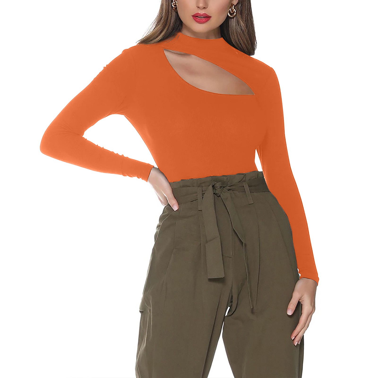 MSJUHEG Bodysuits For Women Womens Long Sleeve Tops Women'S Street ...