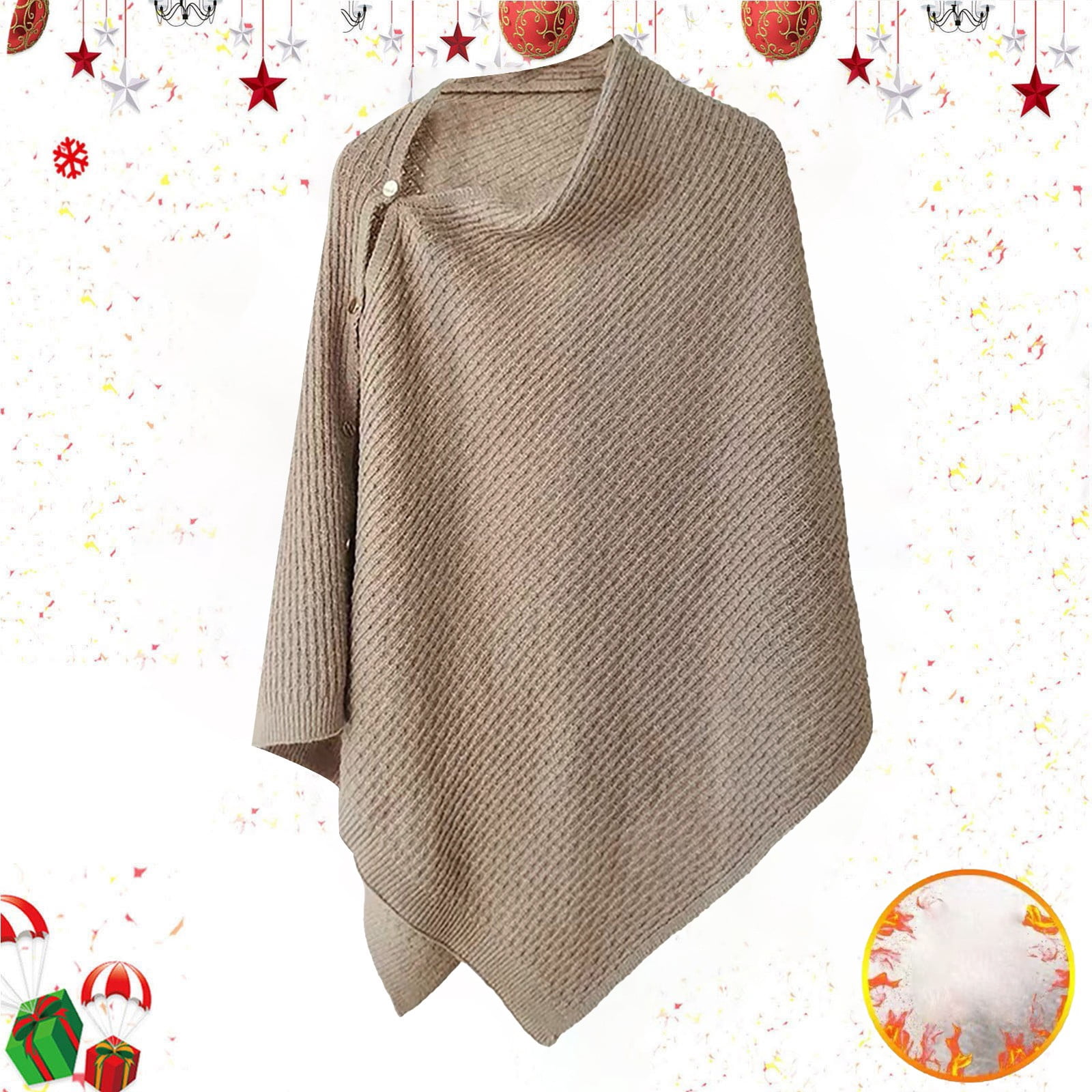 MSJUHEG Cape,Shawl Wraps,Warm Shawl Wraps,Shoulder Cape,Ponchos,Knitted ...