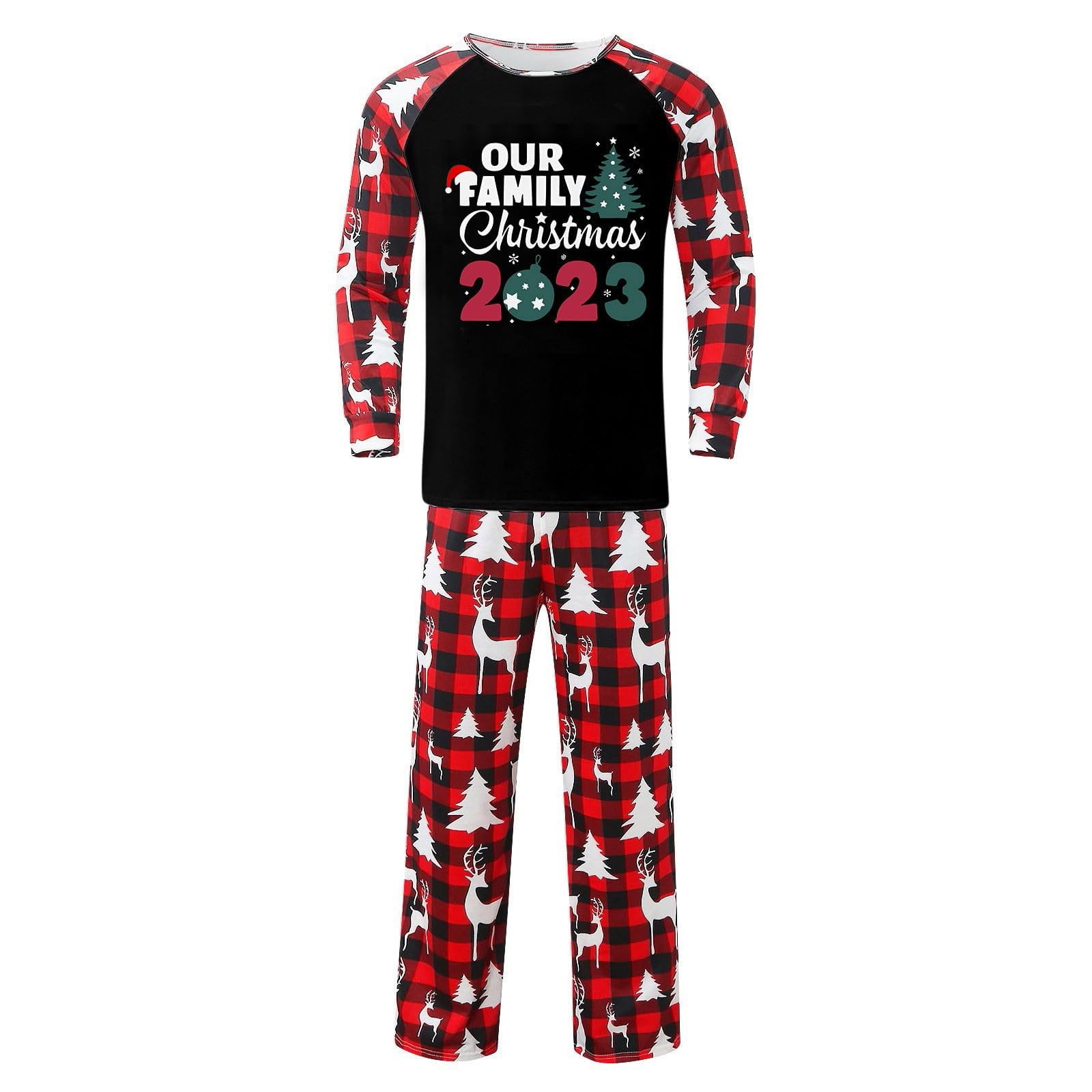 MSJUHEG Christmas Pajamas Pajama Set Family Matching Christmas Pajama ...