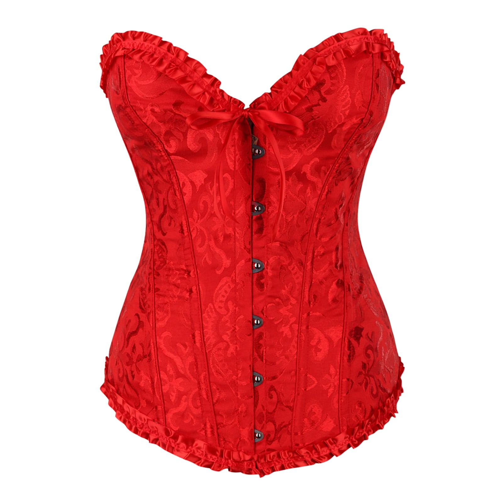 MSJUHEG Corset Top Red Corset Women'S Lace Corset Satin Corset Cutting ...