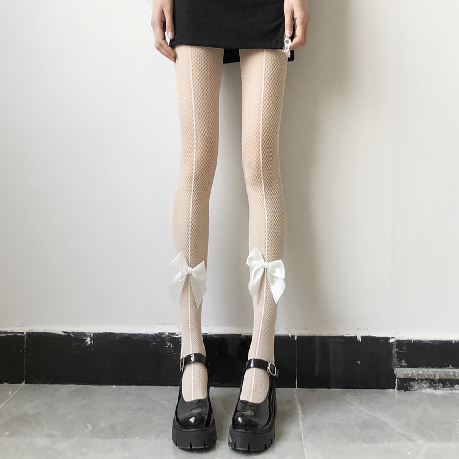 MSJUHEG Fishnet Tights,Bow Tights,Mesh Tights,Patterned Tights ...