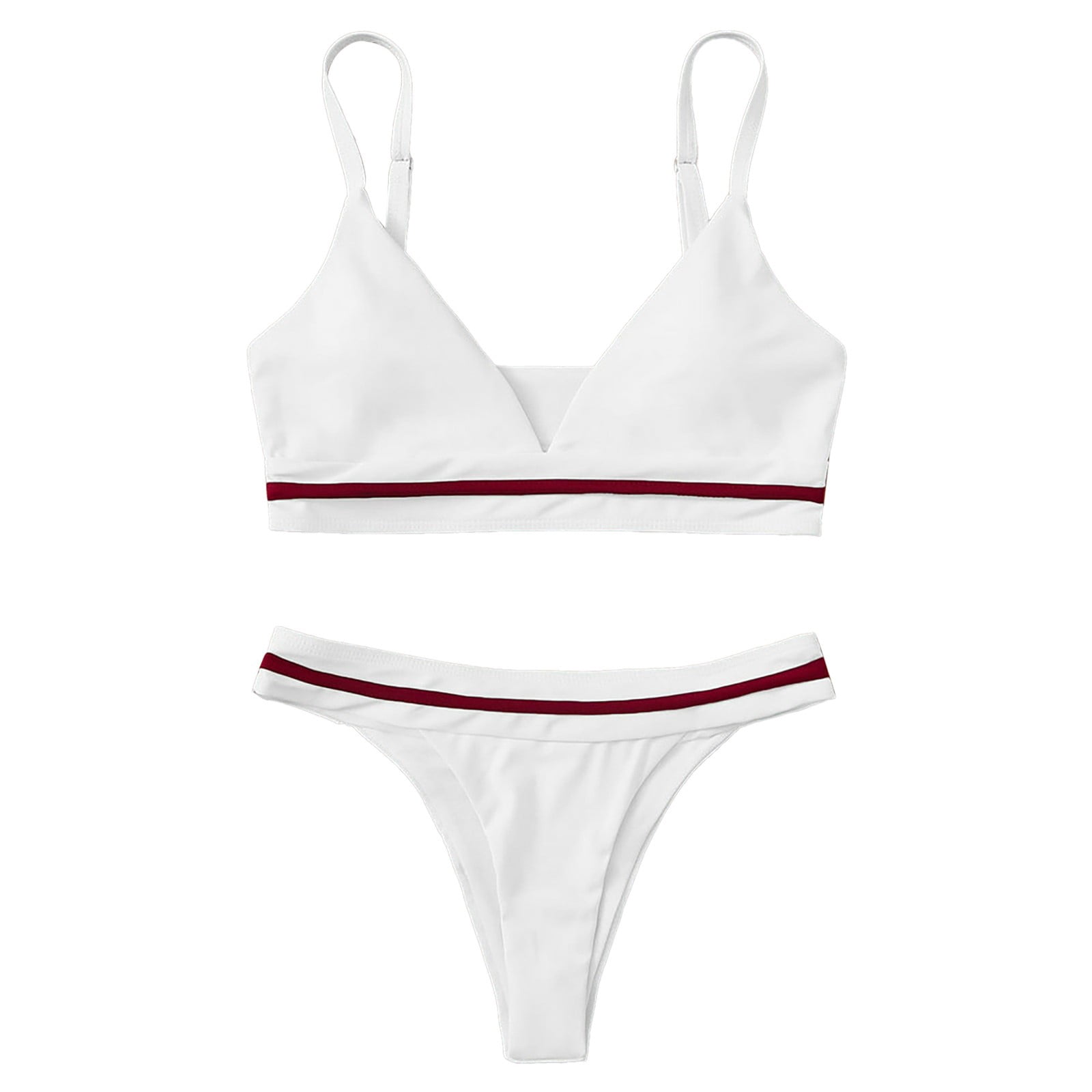 MSJUHEG Halter String,Mid Rise Bikini Sets for Women,Bathing Suit for ...