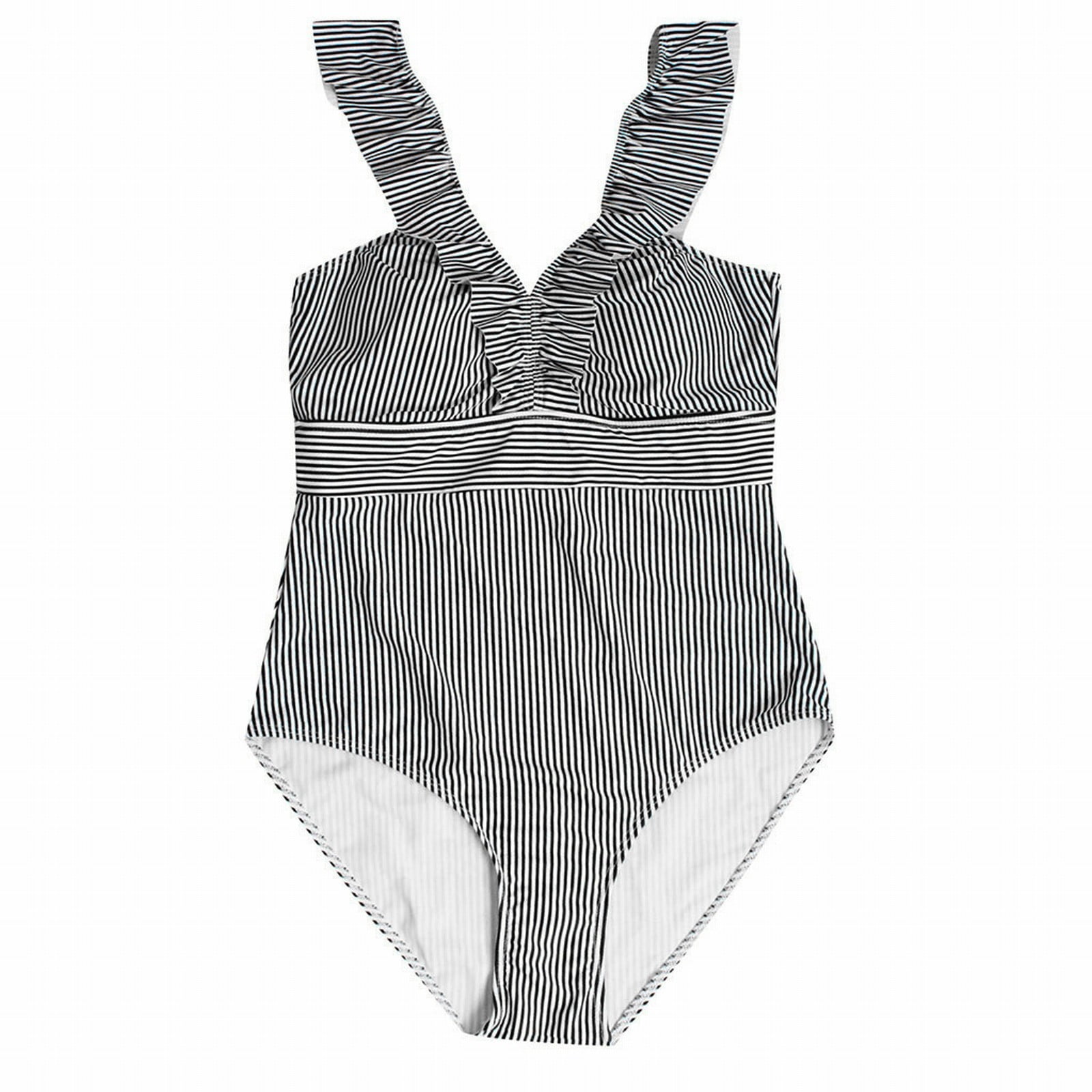 MSJUHEG High Cut Backless,High Cut Swimsuit,Ribbed One Piece Swimsuits ...