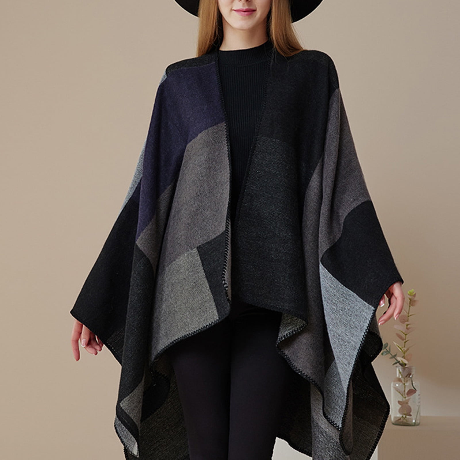 MSJUHEG Kimonos,Poncho Sweater Women,Cape Coat,Shawl Wraps,Wrap ...